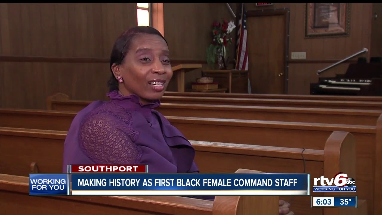 Making history as first black female command staff - YouTube