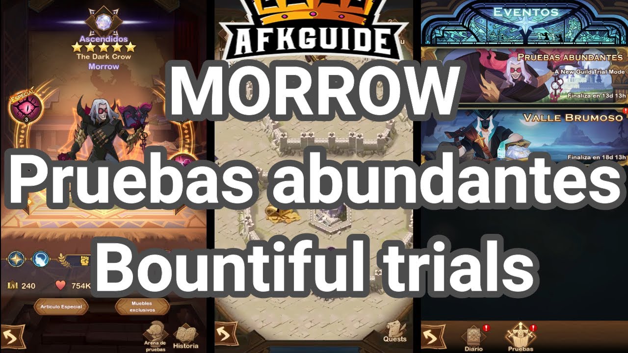Morrow - Pruebas abundantes/Bountiful trials - Afk Arena - YouTube