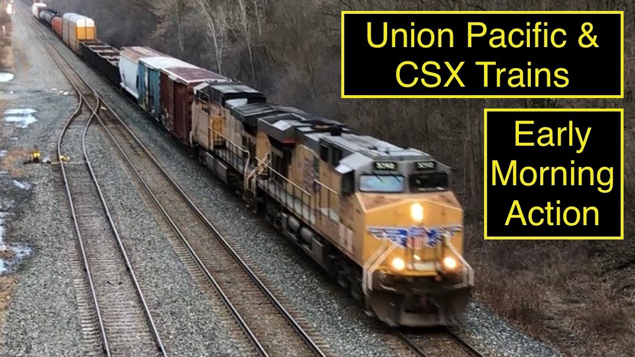 CSX & Union Pacific Saturday Morning Operations - YouTube