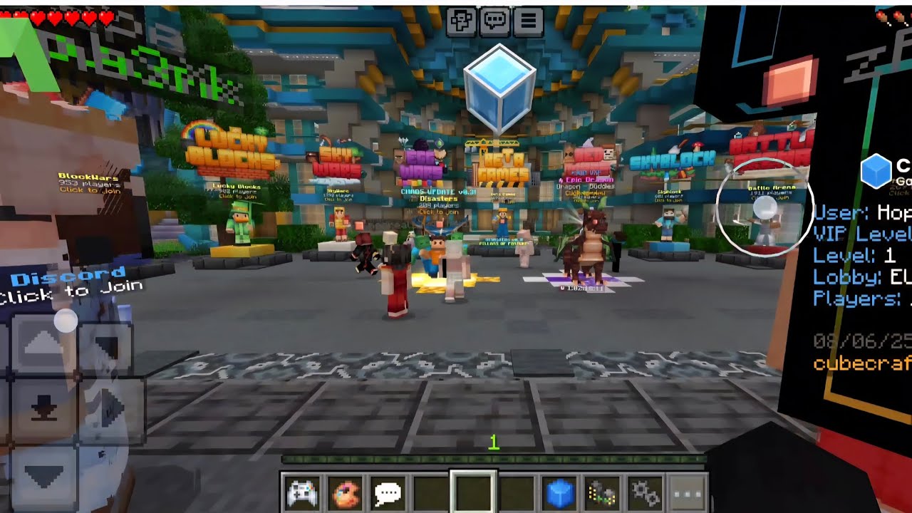 My first time playing bedwars cube on mobile - YouTube