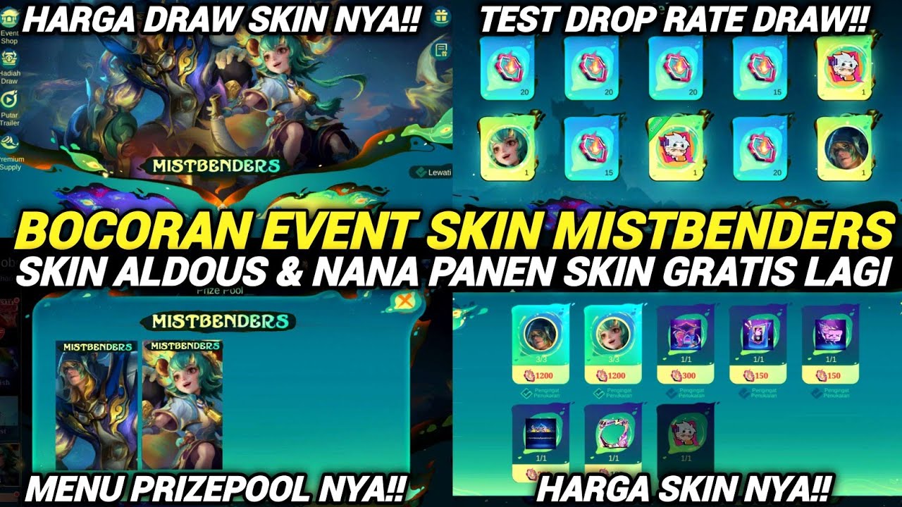 BOCORAN EVENT MISTBENDERS SKIN ALDOUS & NANA !! PANEN SKIN EPIC ...