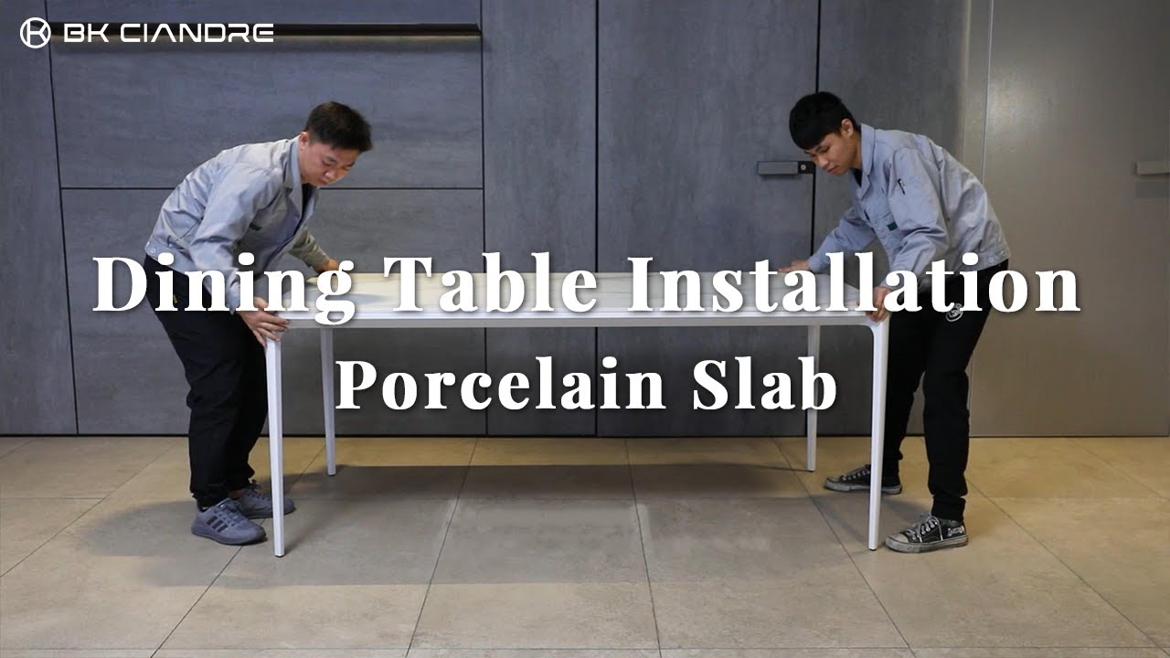 How to install ceramic dining table丨table installation guide - YouTube