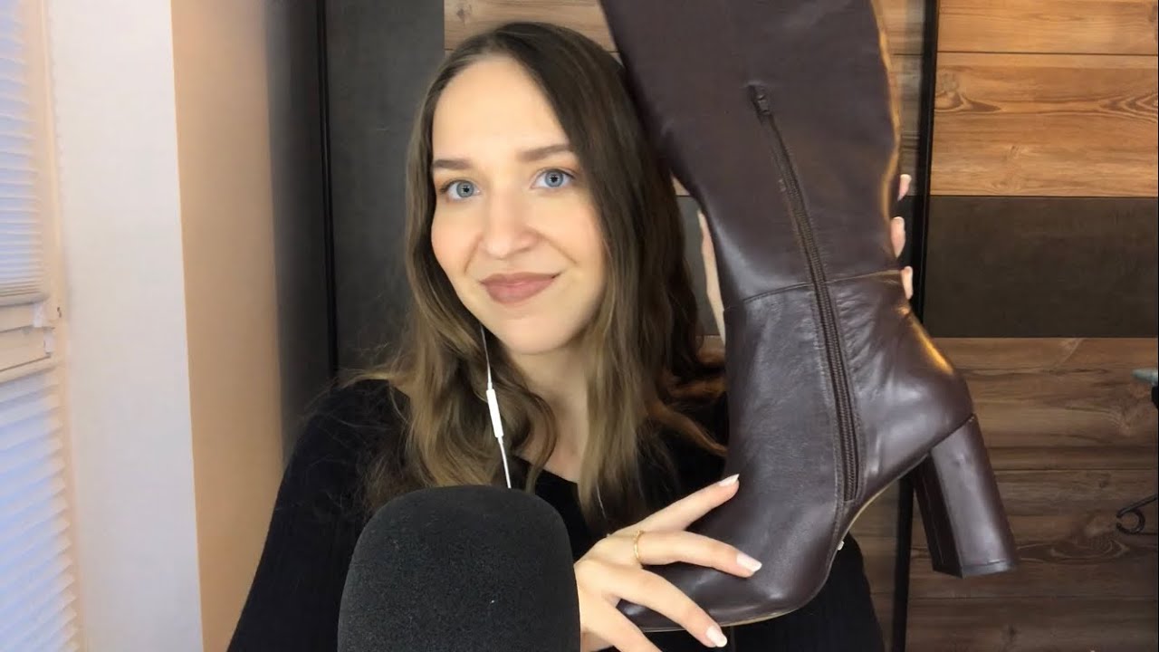 ASMR Boots Collection 👢🤎 (looots of leather sounds) - YouTube
