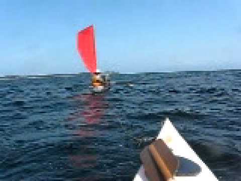 Towed Home by an Easy Rider Sailing Kayak - YouTube