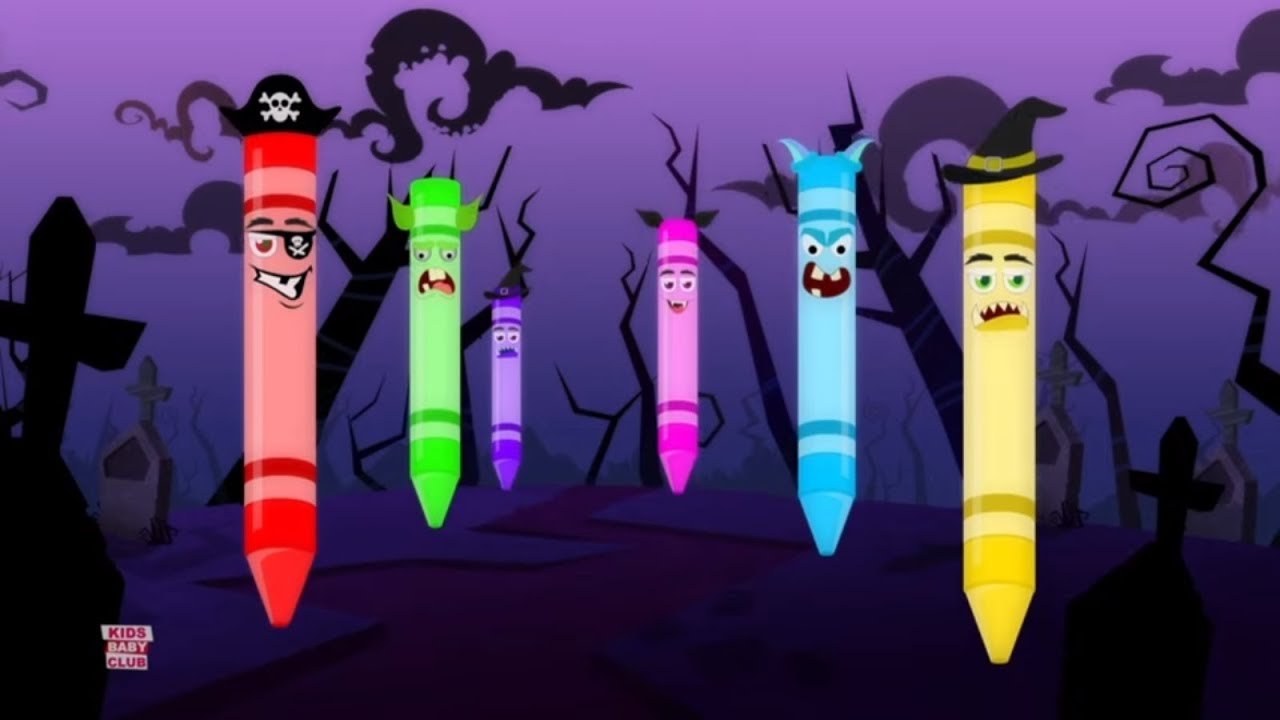 Crayons Colors Song | Halloween Rhymes for Children | Music for Kids ...