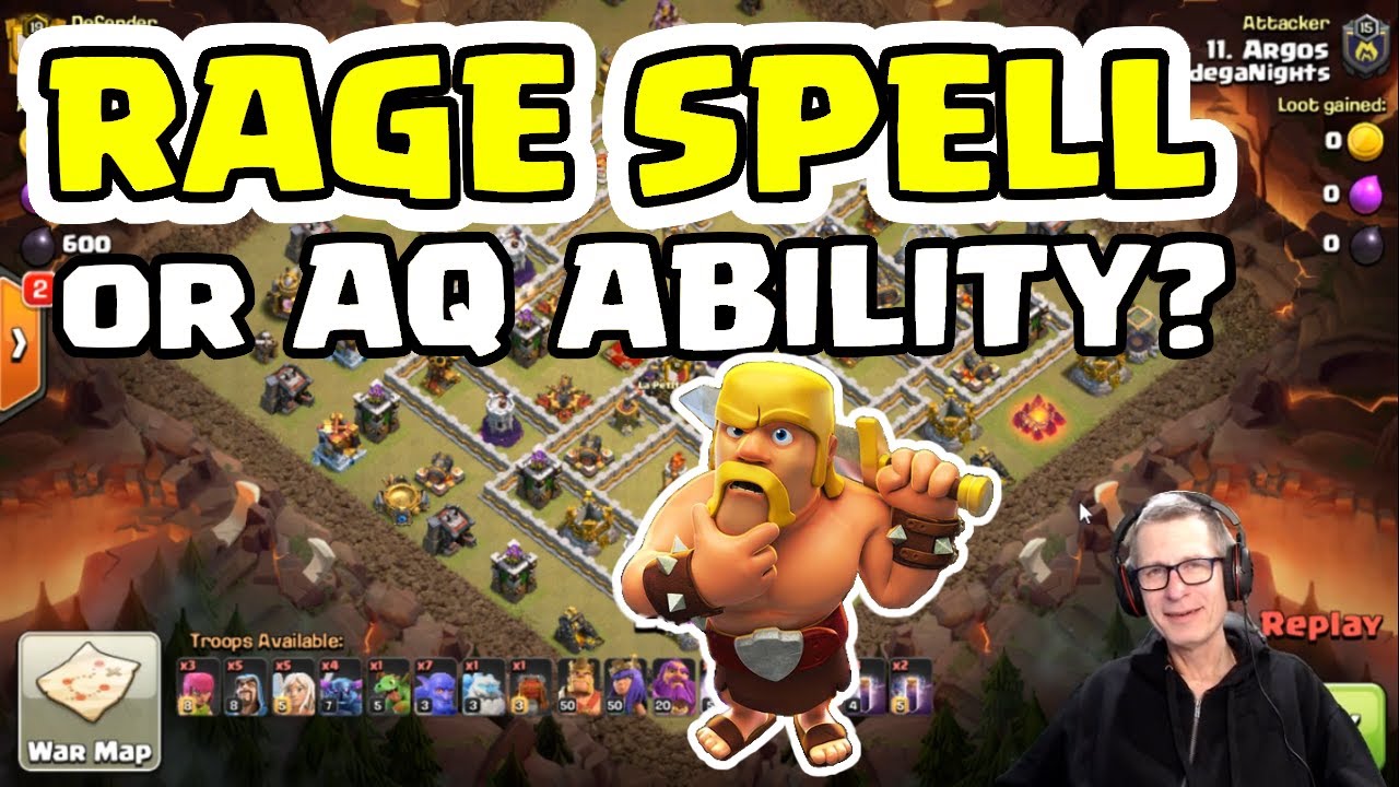 Rage Spell or Queen's Cloak? Correct Use of Spells - Clash of Clans ...