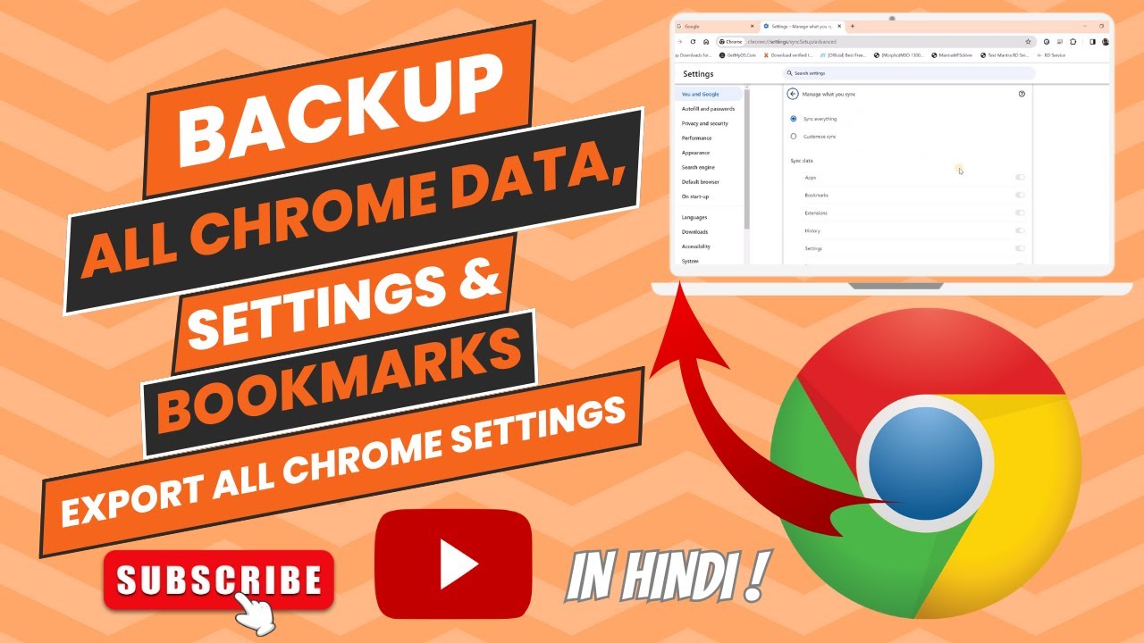 📢How to Backup All Chrome Data, Settings, Bookmarks | Can We Export All ...