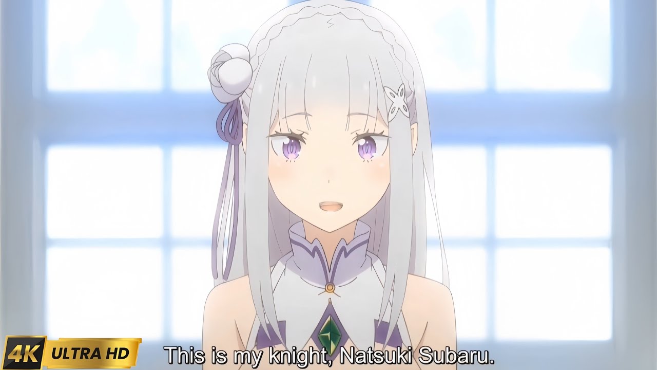 Emilia introduce subaru as her Knight Re zero start life in other world season 3 episode 1 - YouTube