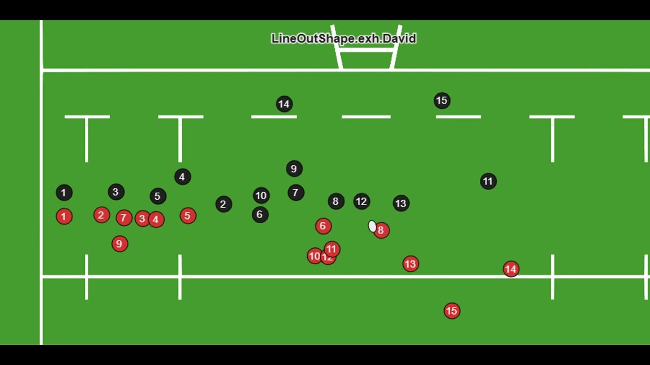 1322 Rugby Attacking Shape off Lineout - YouTube