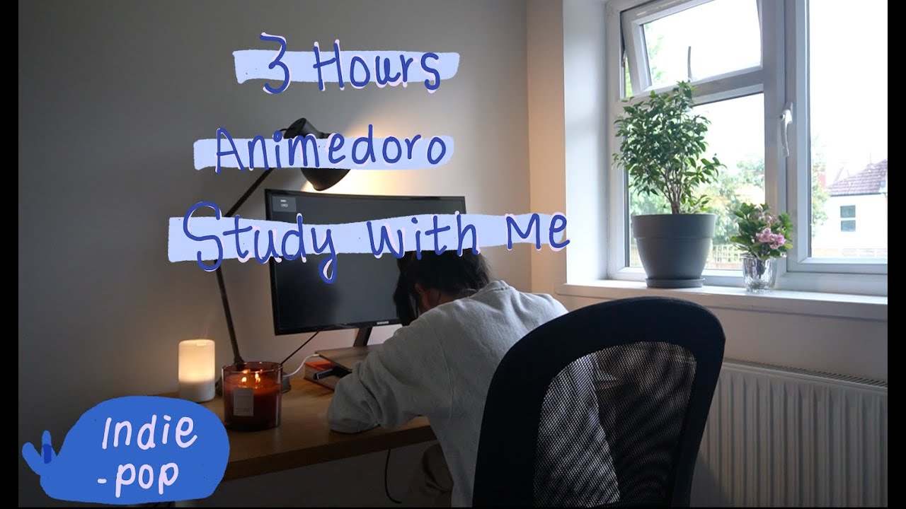 Study With Me [Indie Pop + Background Noise] 3 Hours Animedoro - YouTube
