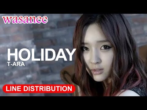 T-ARA - Holiday - Line Distribution (Color Coded)