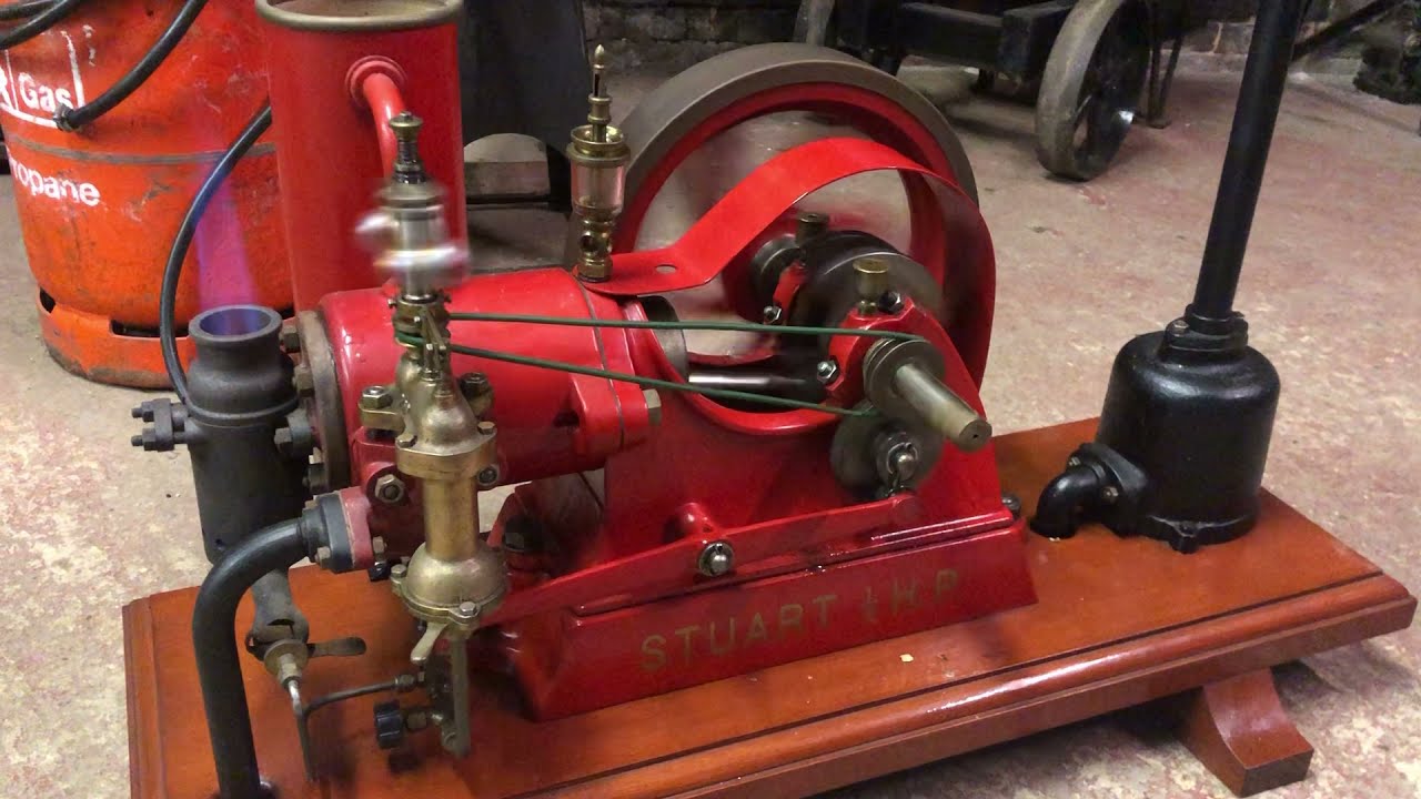 Stuart 1.5hp Hot Tube Gas Engine - YouTube