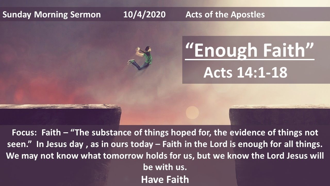 "Enough Faith" - YouTube