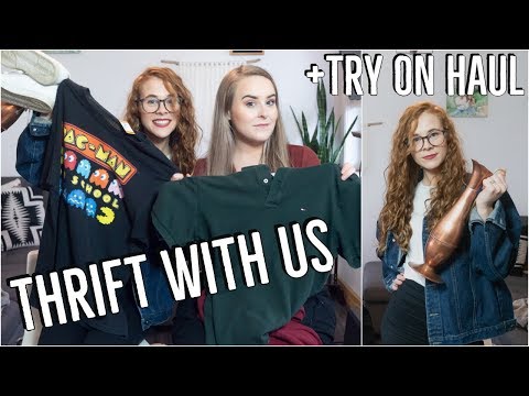 COME THRIFTING WITH US | TRY ON HAUL | VLOG
