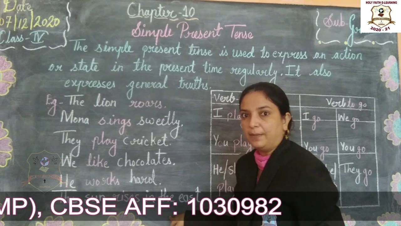 SIMPLE PRESENT TENSE {CLASS IV ENGLISH} - YouTube