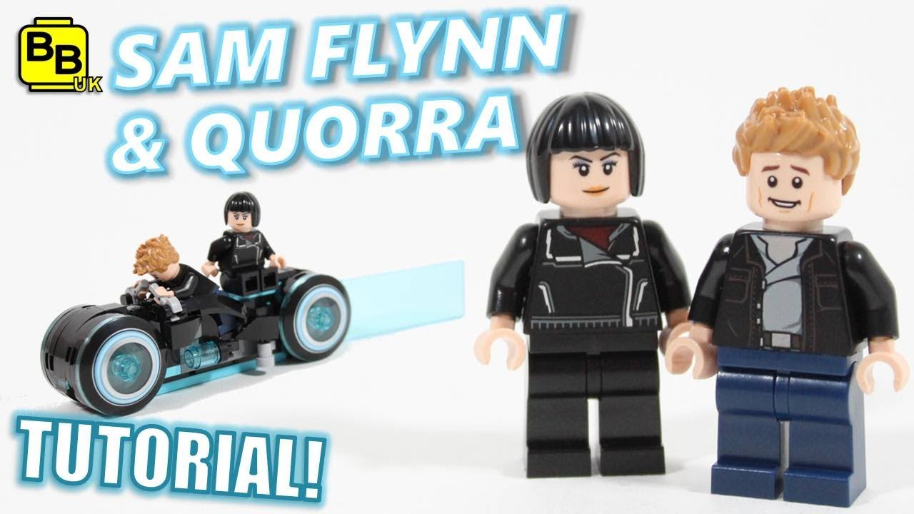 HOW TO BUILD A CASUAL SAM FLYNN & QUORRA!! LEGO TRON LEGACY MINIFIGURE ...