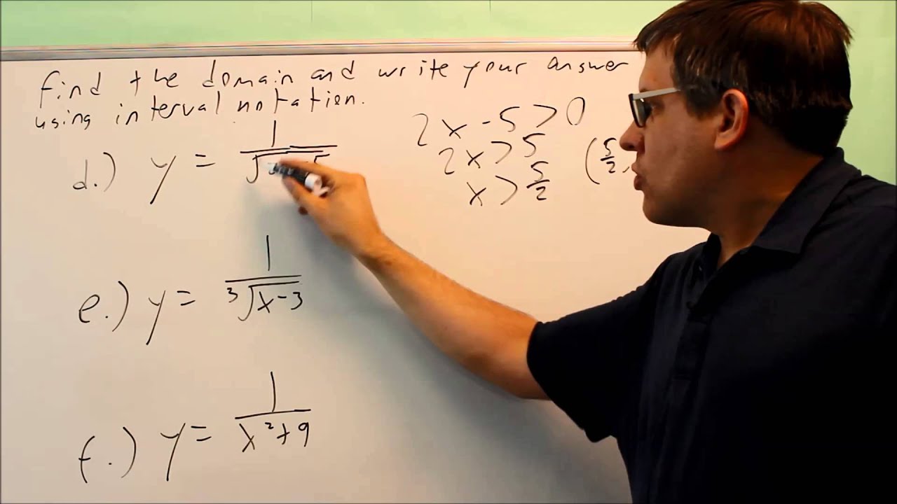 Finding the Domain (Several Examples) - YouTube