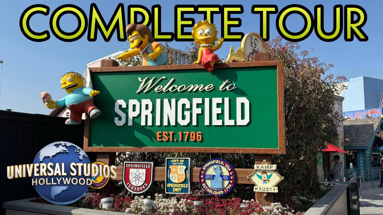 Springfield USA Full Tour (2024) | Simpsons Land | Universal Studios ...