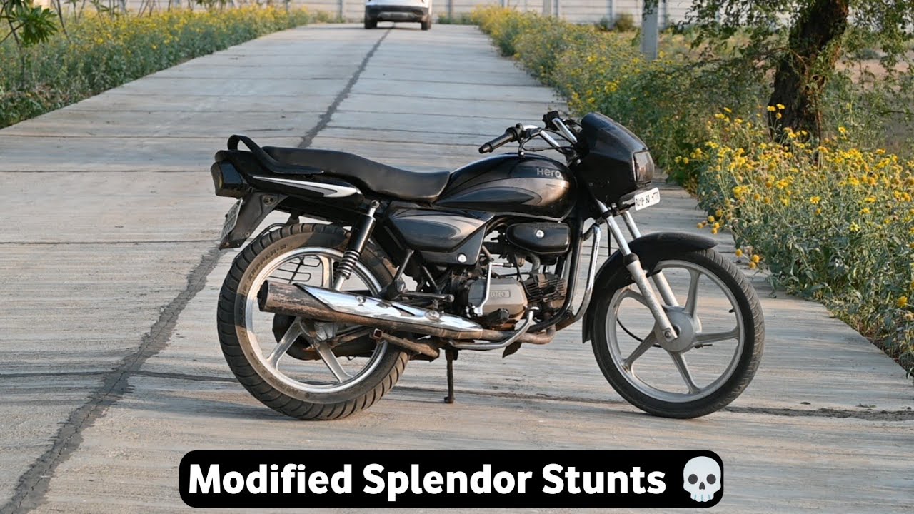 मॉडिफाइड स्प्लेंडर का स्टंट वीडियो || bike stunts || splendor stunts by ...