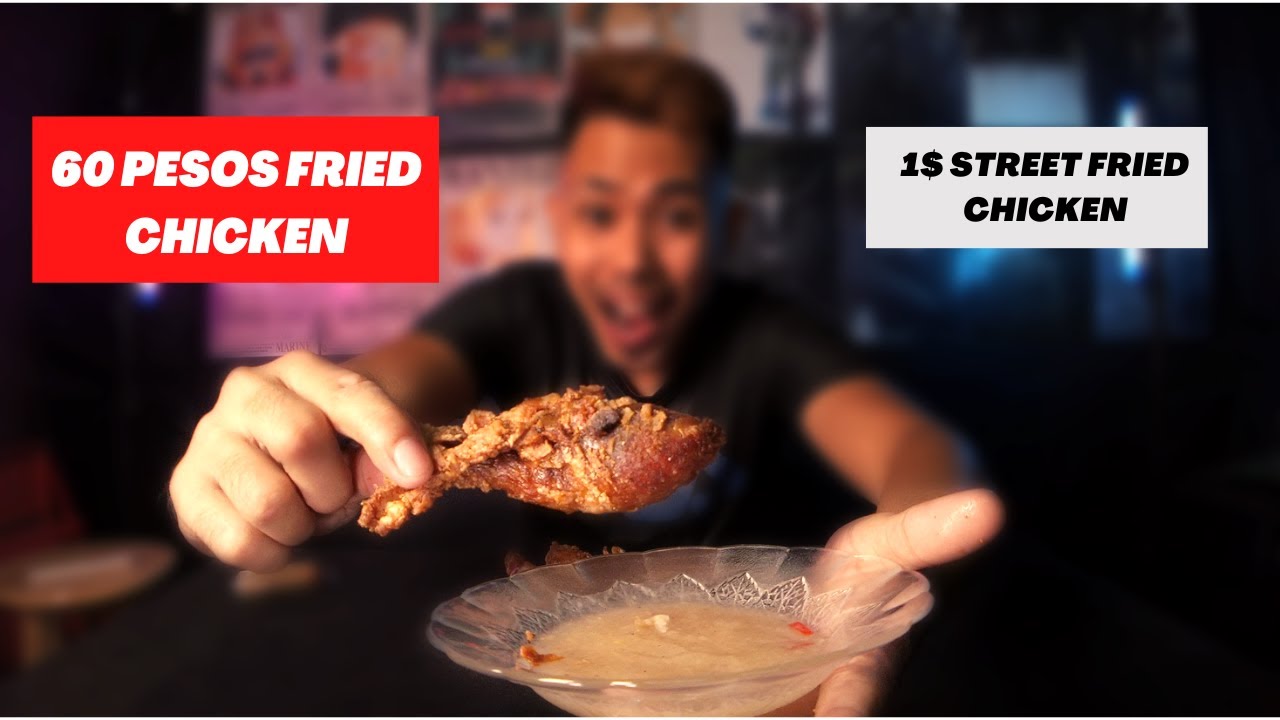 The most affordable and tasty 1$ FRIED CHICKEN ever! 60 pesos ulam ...