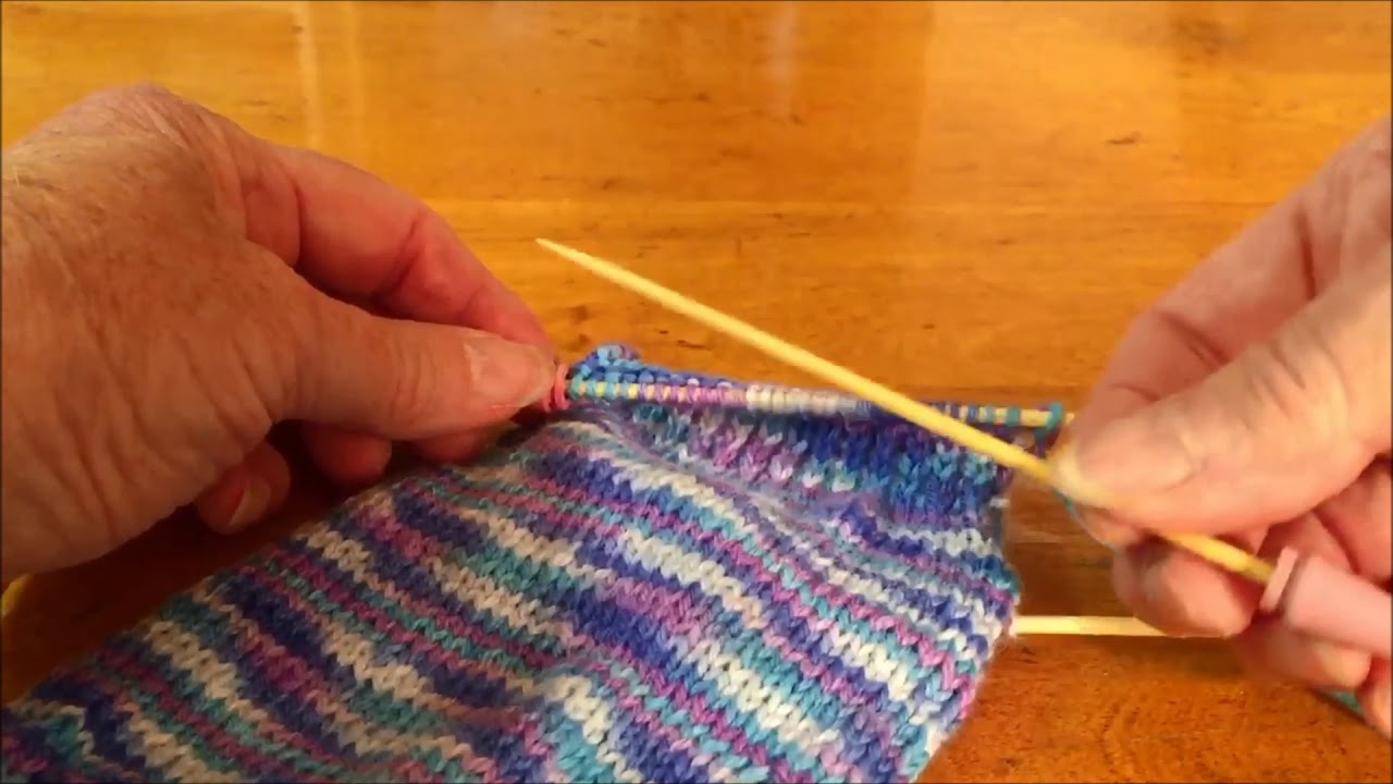 How to Prevent Stitches from Sliding Off Double Pointed Needles - YouTube