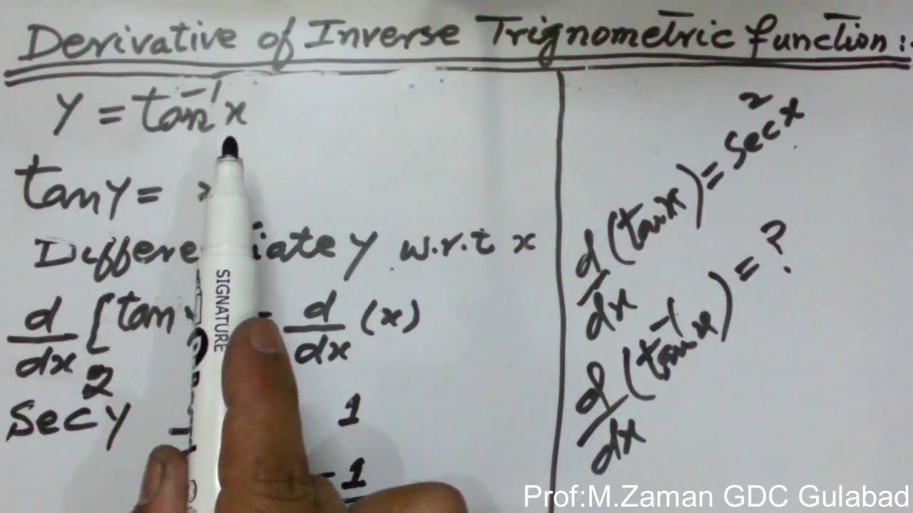 Derivative of tangent inverse x - YouTube