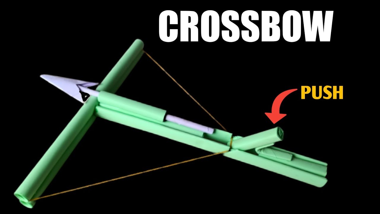 how to make a crossbow out of paper | origami crossbow | paper craft ...