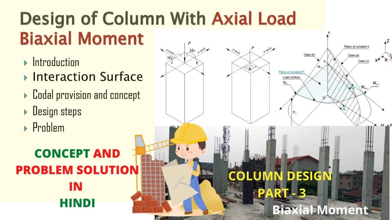 Column with Axial Load & Biaxial Moment | Column design with concept ...