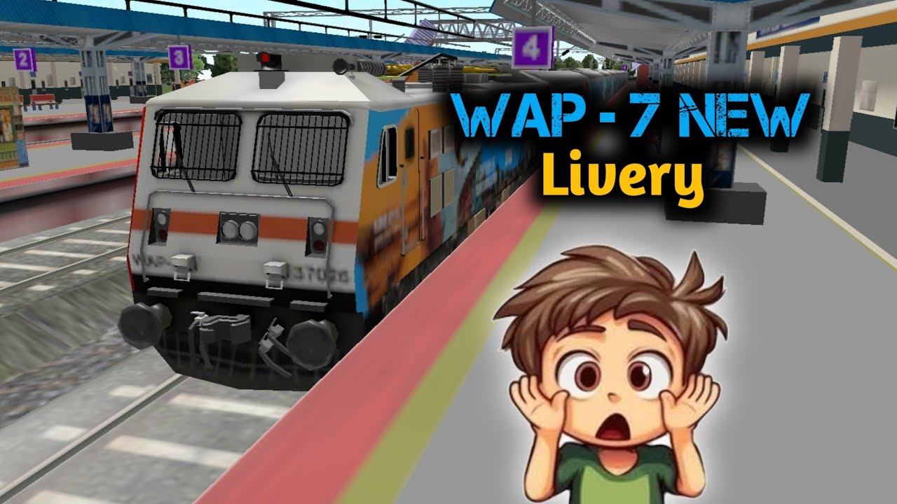 I drive WAP 7 New Livery in train game - YouTube