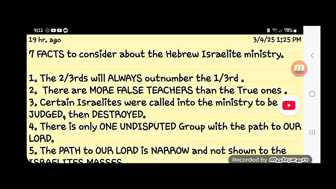 GMS REUPLOAD: DailyEdification4 - 7 FACTS to consider about the Hebrew ...