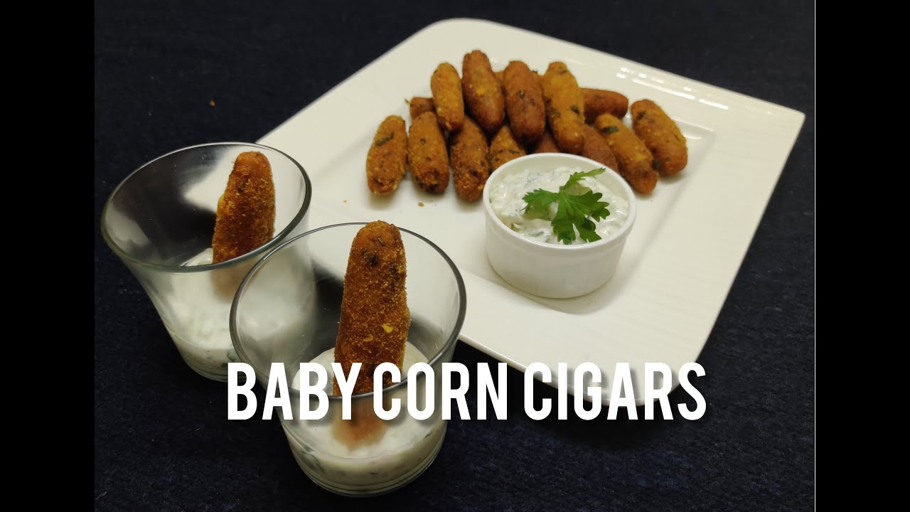 Baby Corn Cigars Recipe | Veg Starter | Easy Starter Recipe |How To ...