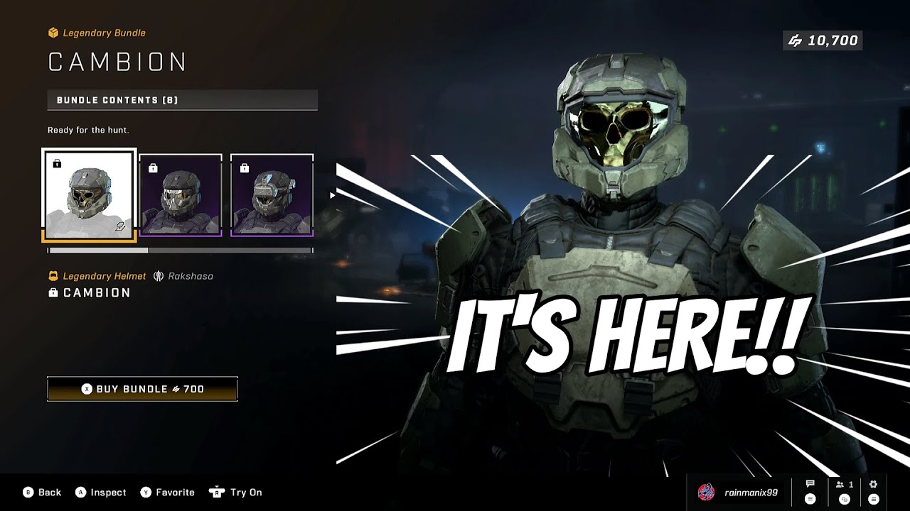 Halo Infinite Shop - CELOX ARMOR SET, CAMBION, PERFECT SUBLIMITY, OLD ...