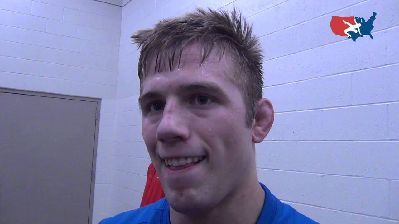 Jason Chamberlain (Boise State) after 1st rd win at 149 lbs at NCAAs ...