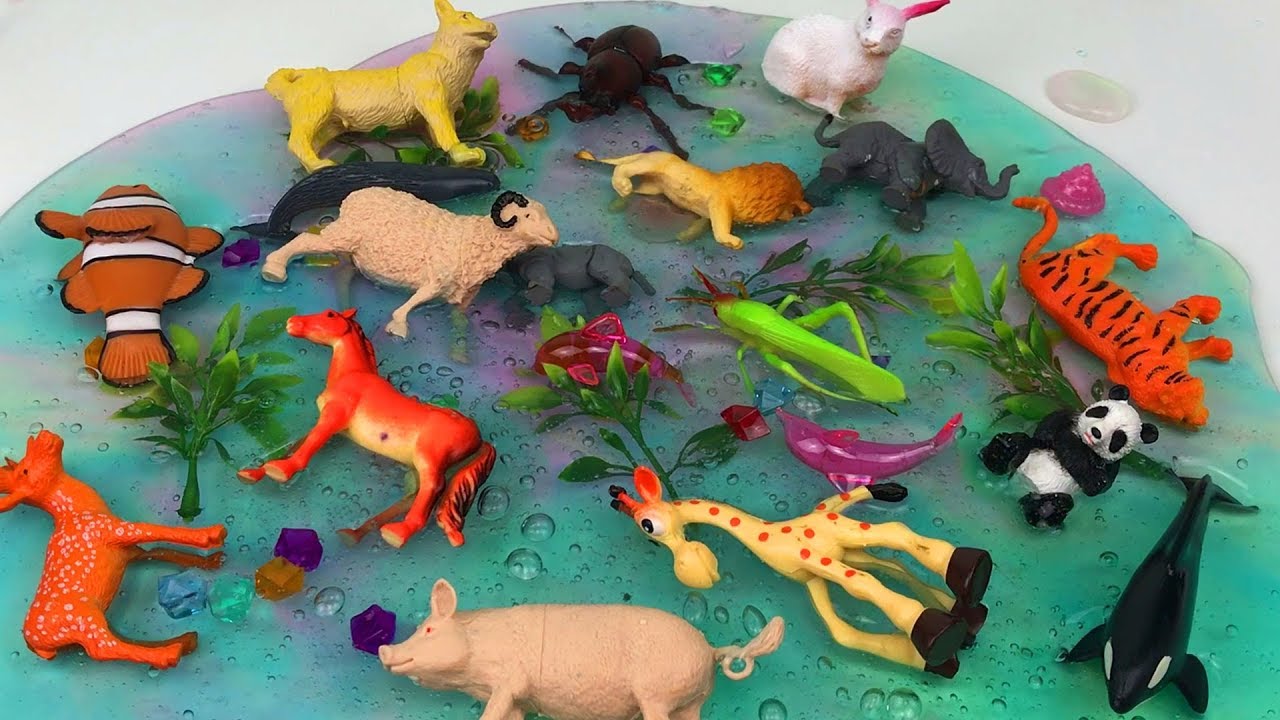 Slime for kids learn the names of sea animals educational toy for ...