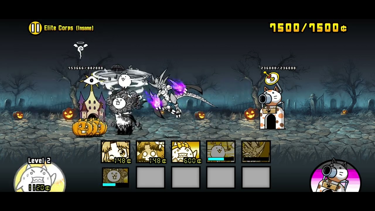 Battle cats - Elite Corps cheese for XP farming - YouTube