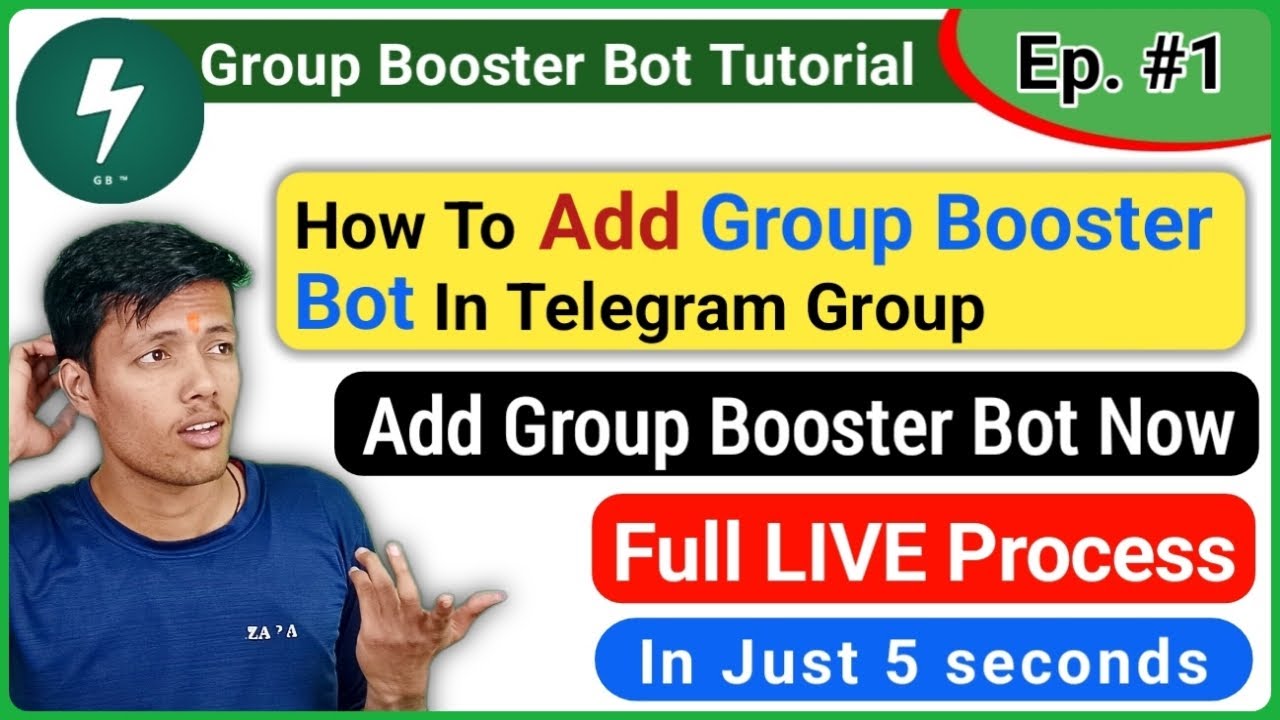 🟢 Ep 1 || How To Add Group Booster Bot In Telegram Group || Group ...
