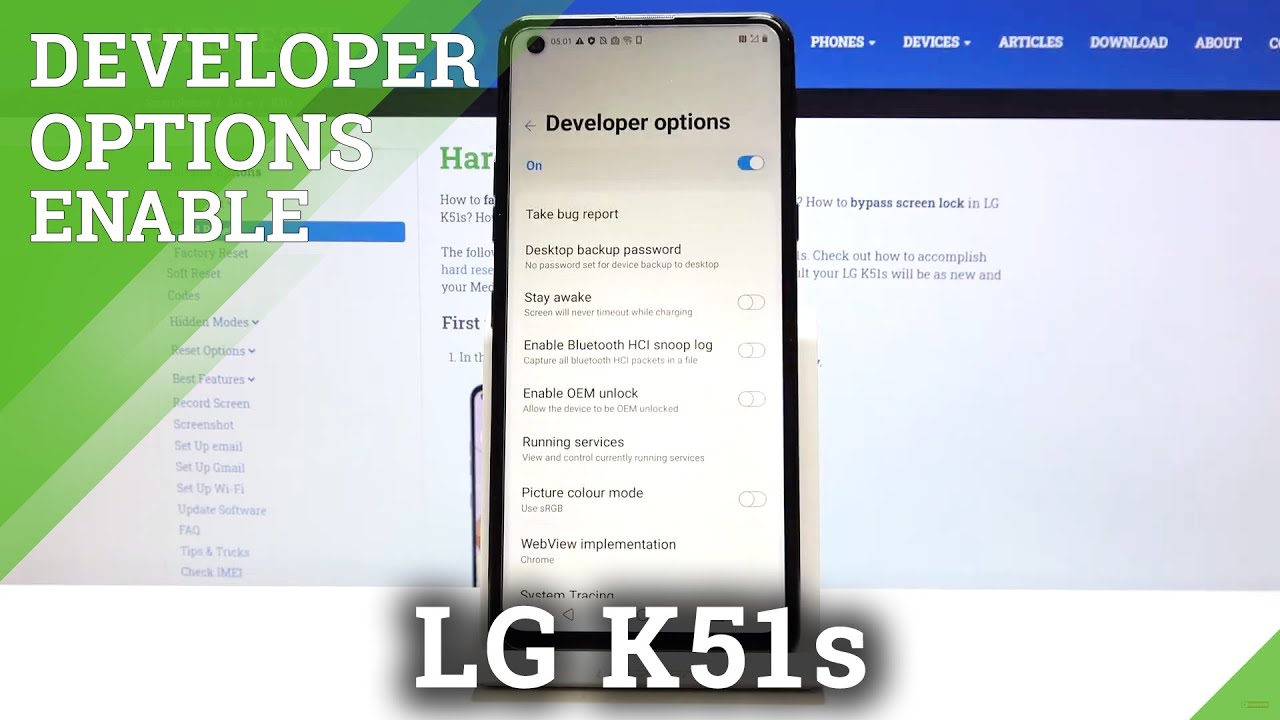 Developer Options in LG K51s – Activate Developer Settings - YouTube