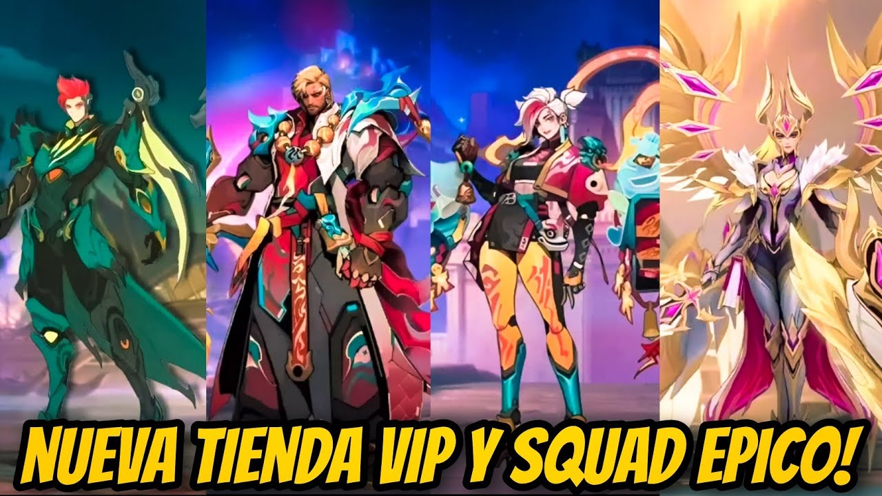 NUEVA TIENDA VIP!| ROGER NUEVO SQUAD EPICO|MOBILE LEGENDS ESPAÑOL 2024 ...