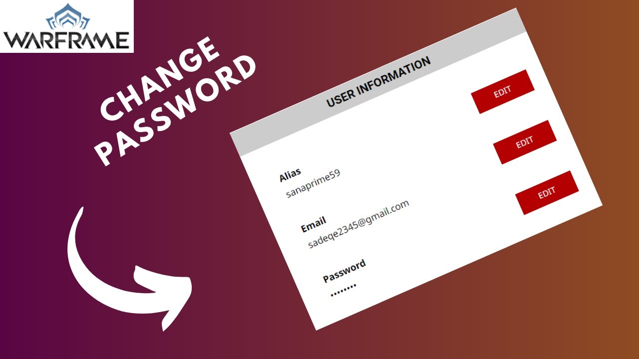 how to change your warframe password - YouTube