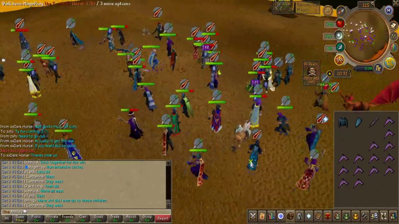 RuneScape Clan Wars 2020 - Armory vs xxDark Horse W33 Playoffs - YouTube