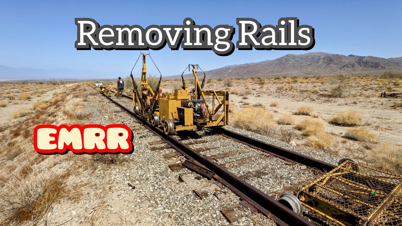 Removing the rails from Eagle Mountain RR. ( kaiser steel Railroad ...