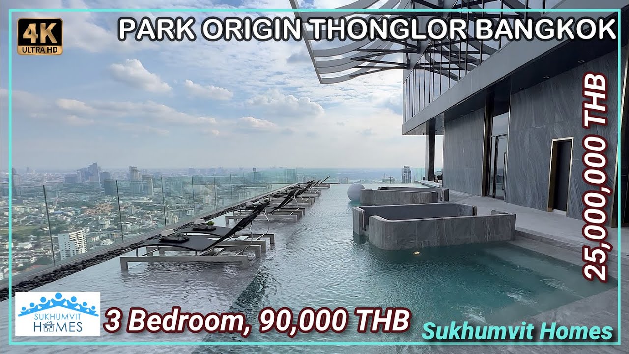 Park Origin Thonglor 3 Bedroom for Rent and Sale #sukhumvithomes - YouTube