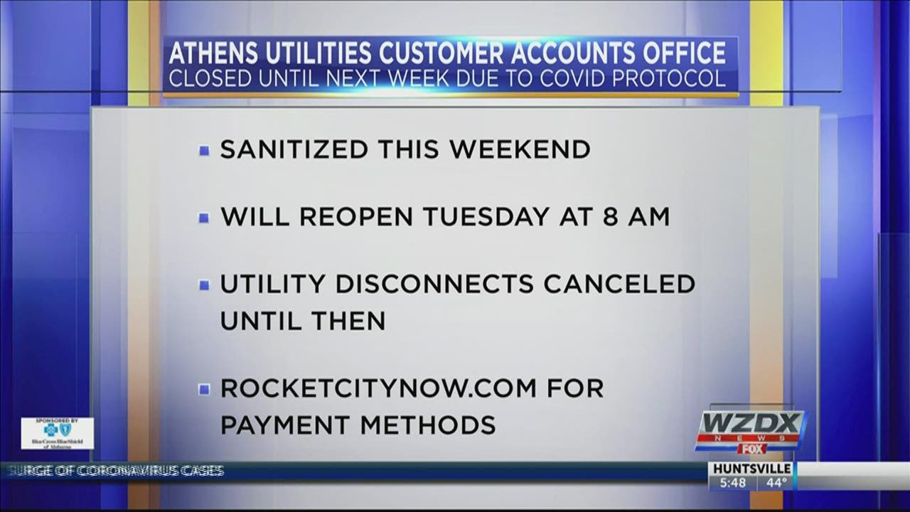 Athens Utilities Customer Accounts Office closed until Dec. 8 due to ...