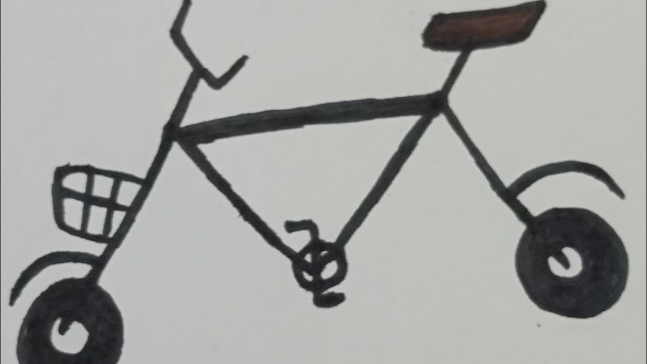 Easy Bycicle Drawing tutorial step by step - YouTube