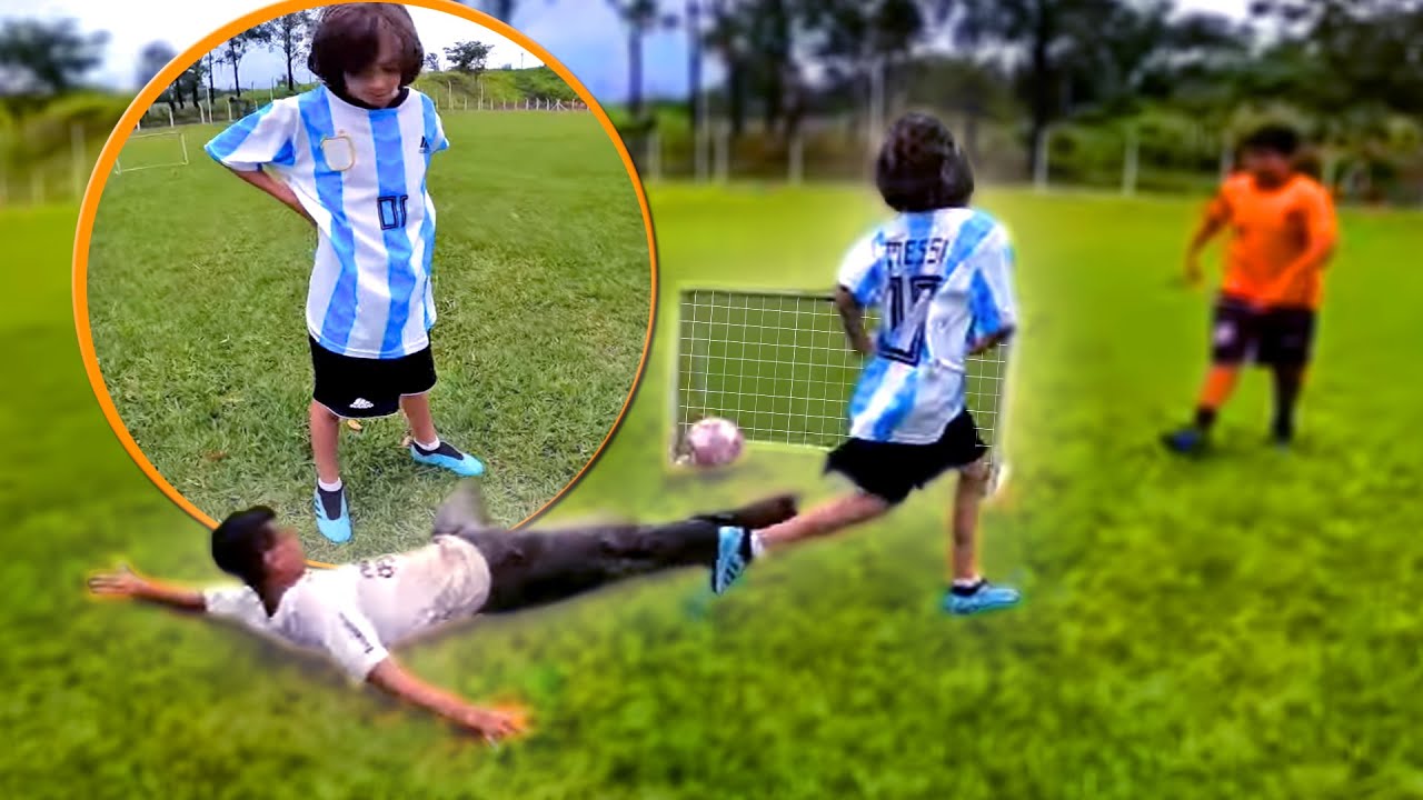 O MINI MESSI HUMILHOU O CR7 * Gigante não aceitou e chamou ele pro x1 * - YouTube