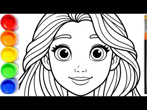 How to Draw Disney Princess Rapunzel From Tangled Easy Step By Step