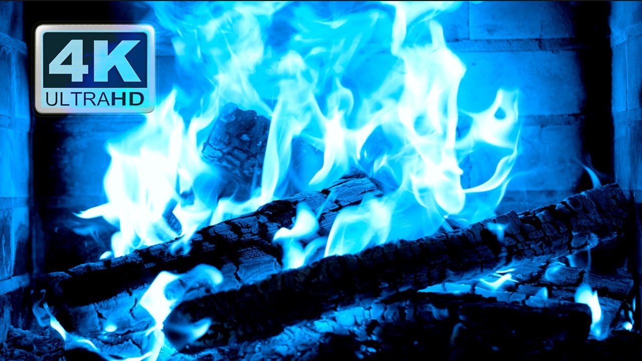 🔥 BLUE FIREPLACE 4K Ultra HD - YouTube