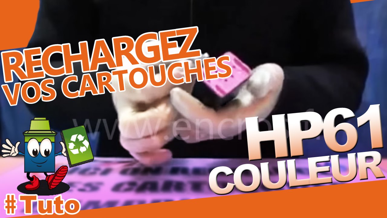61 HP Cartouche Couleur HP61 : Bien Recharger La Cartouche d'Encre ...
