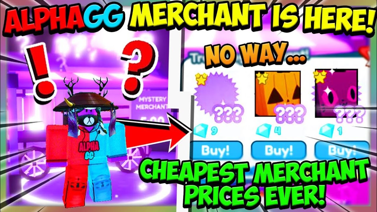 NO WAY🤑 ALPHAGG MERCHANT GIVES THE BEST DEALS!! - Pet Simulator X ...