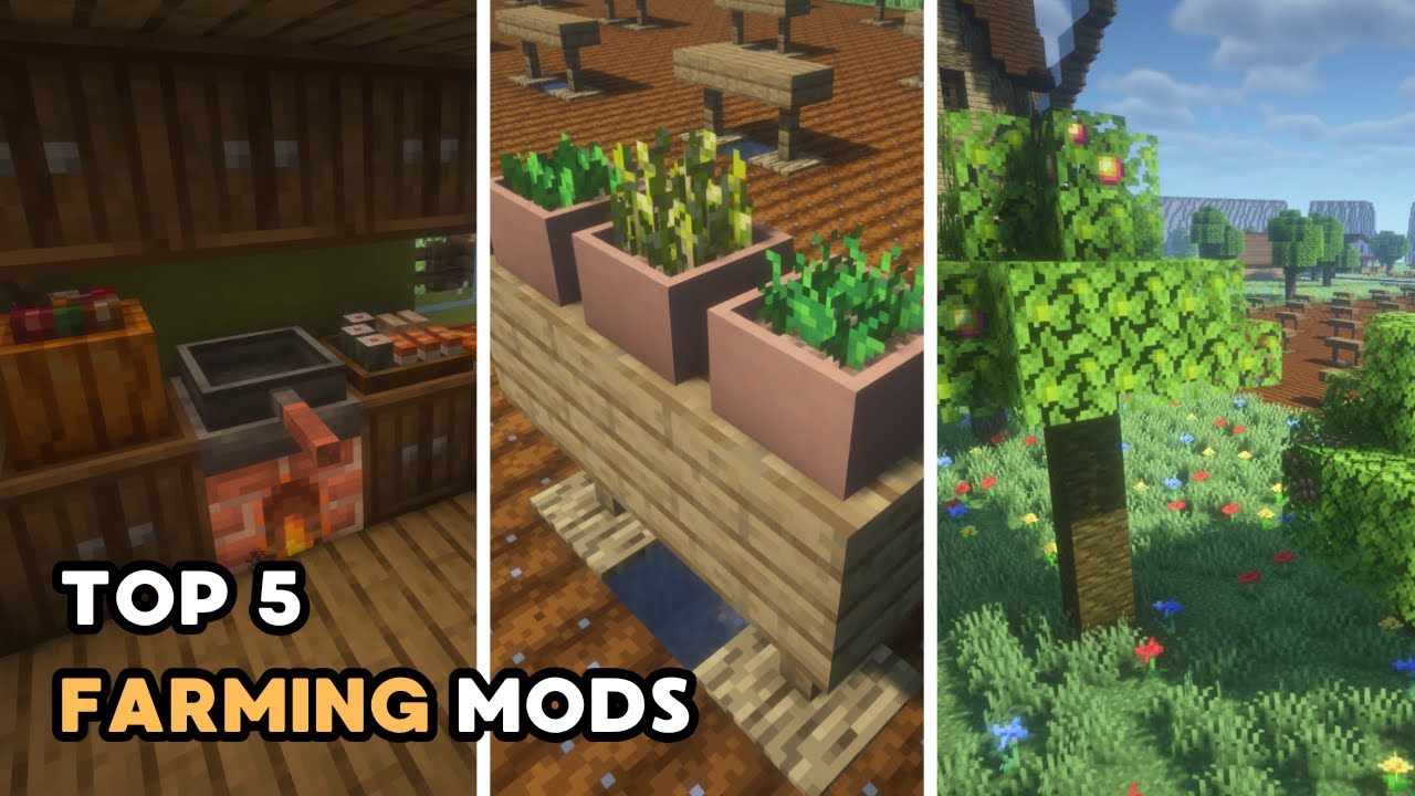 TOP 5 FARMING MODS in Minecraft EVER! Minecraft Mods Showcase - YouTube